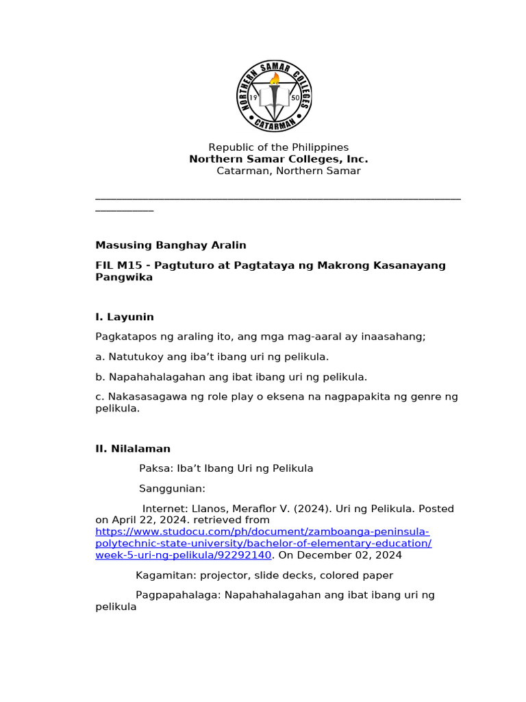 Fil m15 Panonood LP Finallllll | PDF
