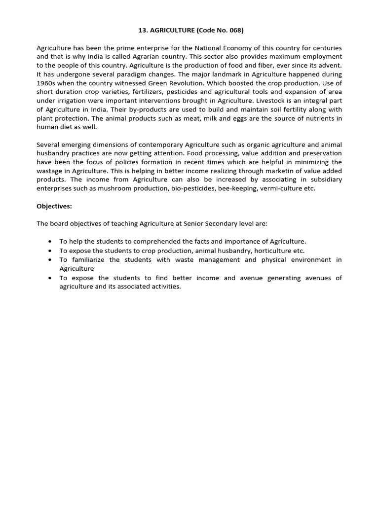 Agriculture Education and Practices Guide | PDF | Agriculture | Organic ...