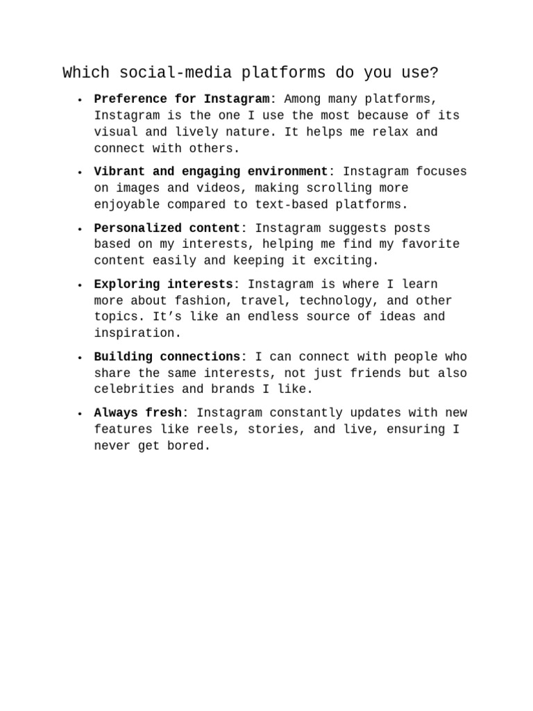 Benefits of Using Instagram | PDF