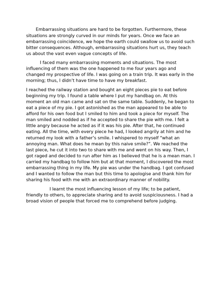 Lessons from an Embarrassing Moment | PDF