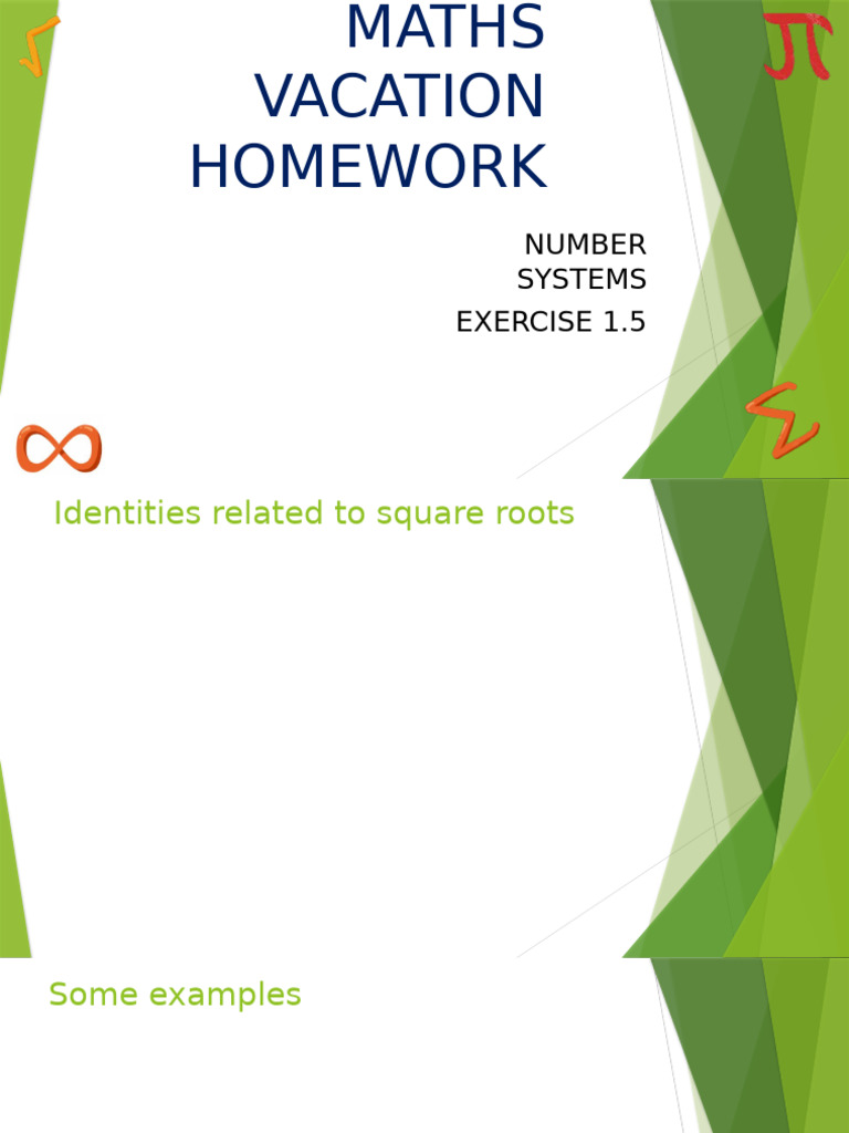 Maths Vacation Homework KV | PDF