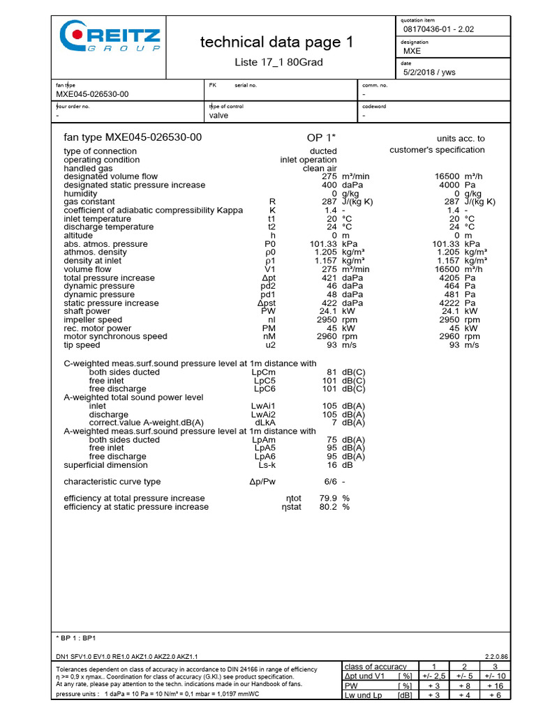 Datasheet 08170436 01 2.02 E - 133583470 | PDF | Pressure | Mechanical Engineering