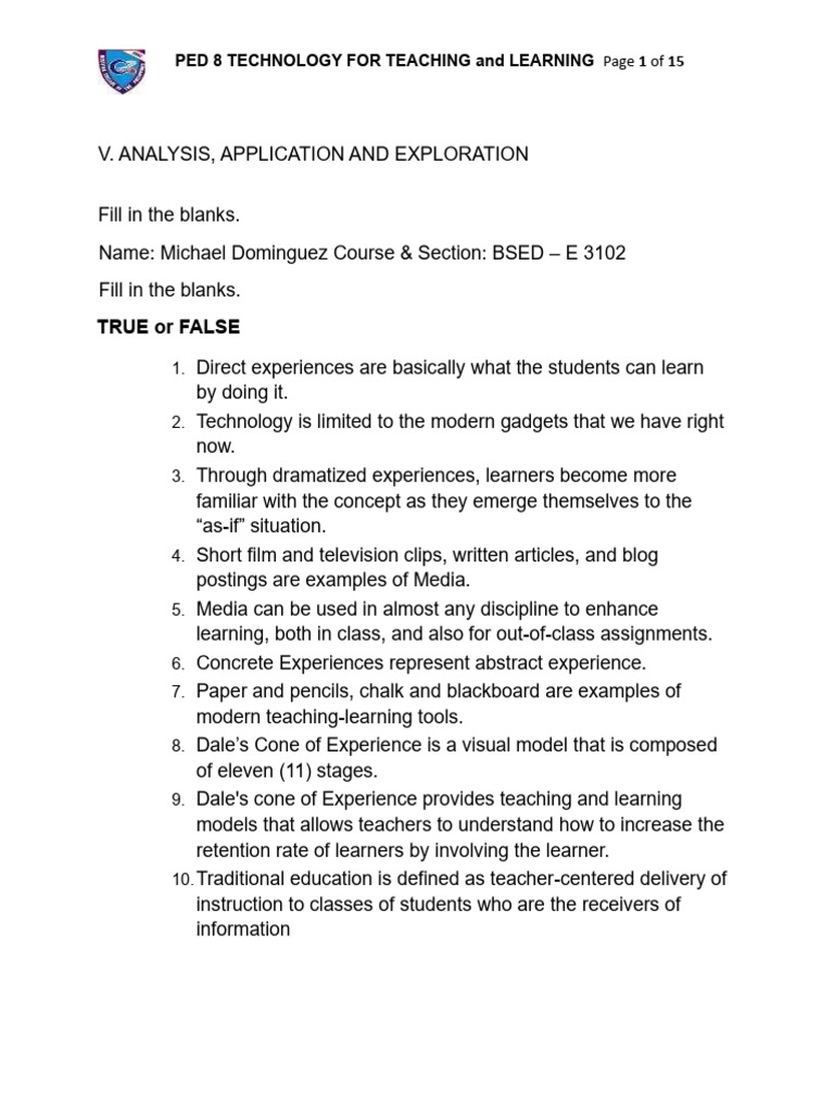 PED-8-MODULE-2 FINAL 1 | PDF | Educational Technology | Learning