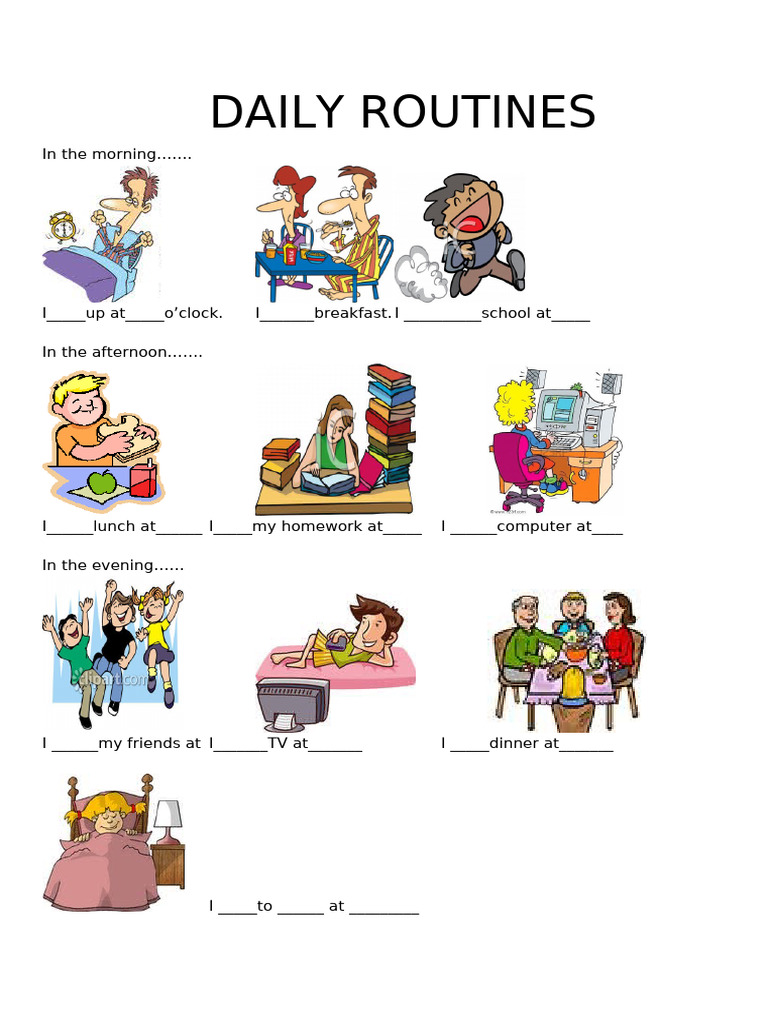 Daily Routines Fun Activities Games - 6262 | PDF