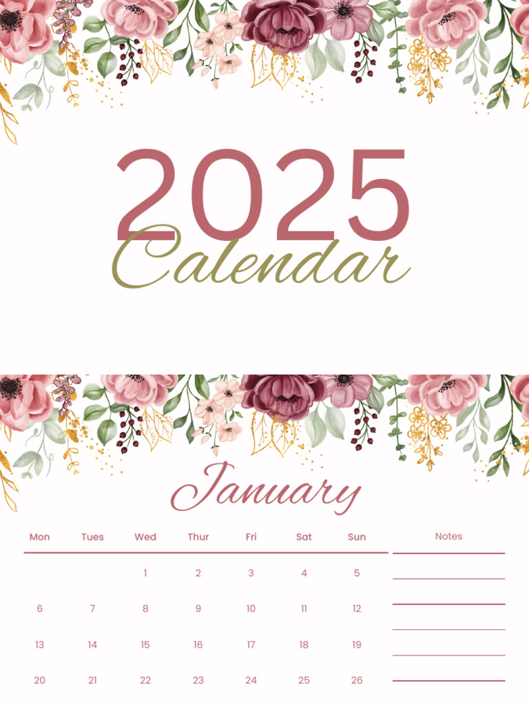 2025 Yearly Calendar Overview | PDF