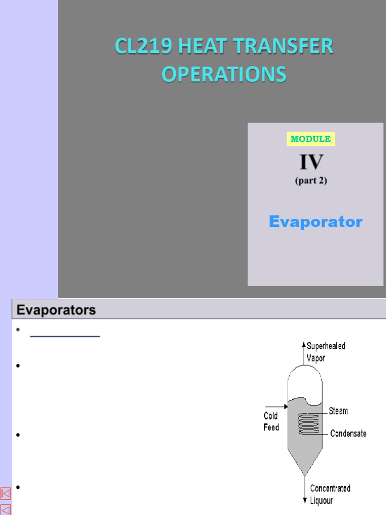 Module IV (Part2) Evaporator | PDF | Boiling | Evaporation