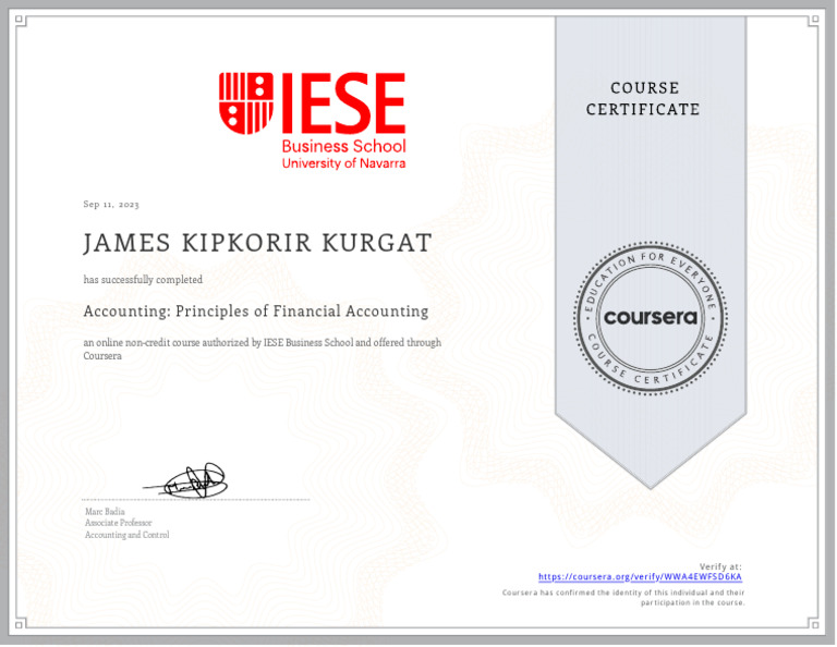 Principles of Accounting by IESE | PDF