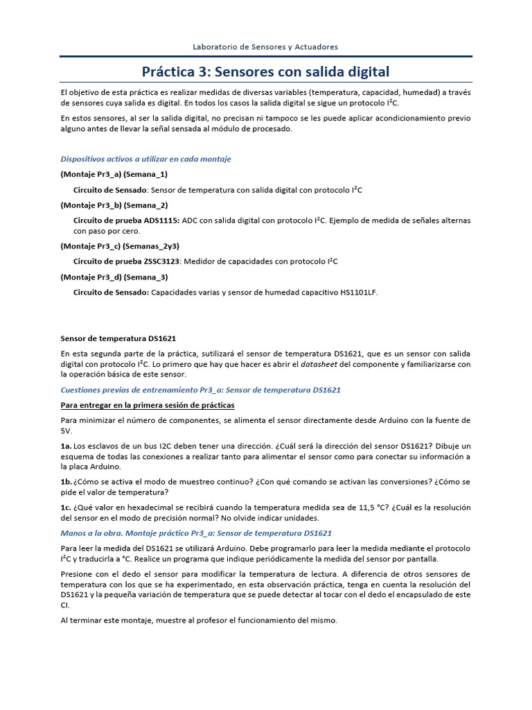 Enunciado Pr3 SA | PDF | Sensor | Arduino