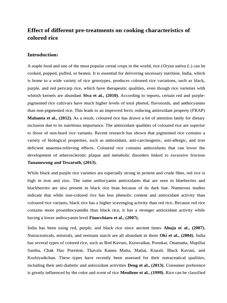 Introduction Chapter 1 | PDF | Rice | Starch