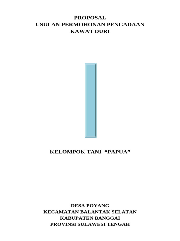 Proposal Kawat Duri | PDF