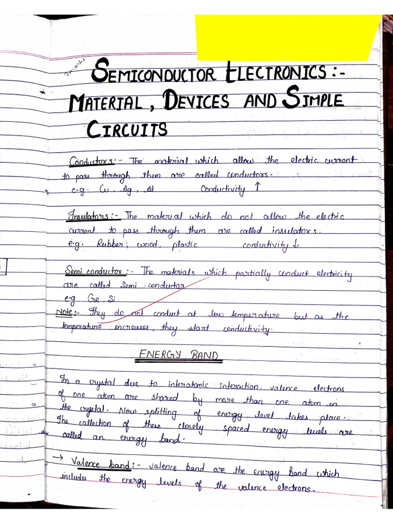 Semiconductor ( Class 12) | PDF