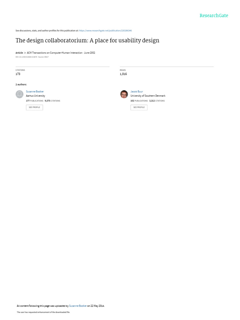 The Design Collaboratorium A Place For Usability Design | PDF ...