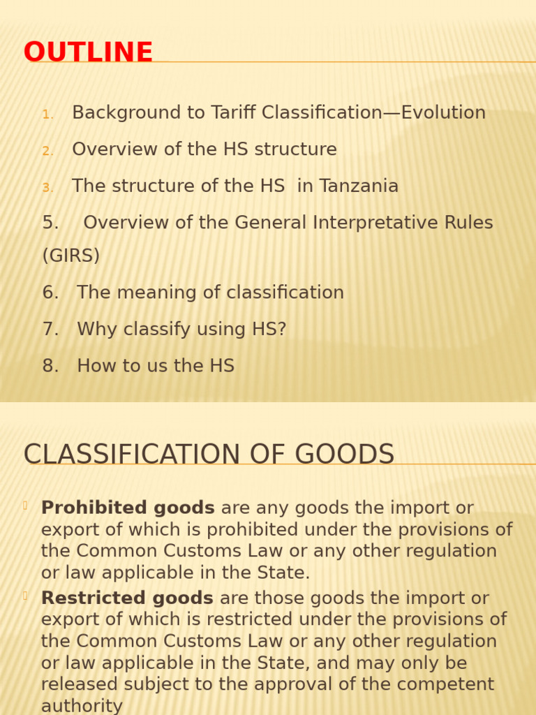 Customs Tariff Nomencluture Classification - Hs | PDF | International ...