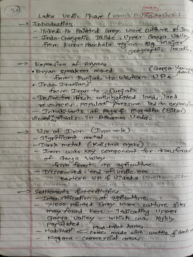 Later Vedic Phase | PDF