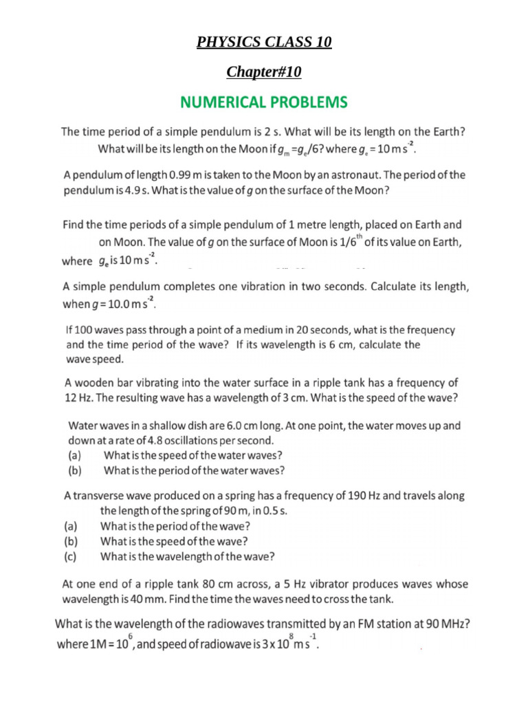 Physics Class 10 | PDF