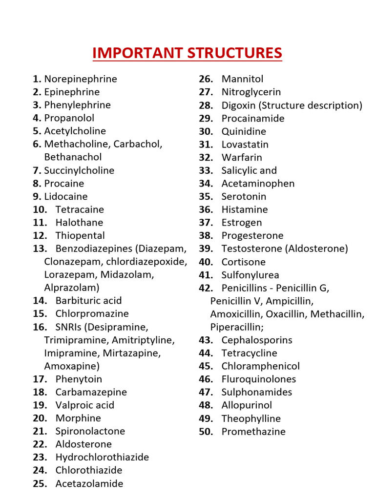 Important Structures | PDF