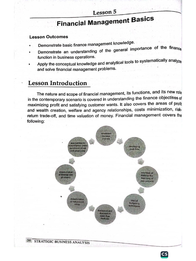 Lesson 5 Financial Management Basics (1) | PDF