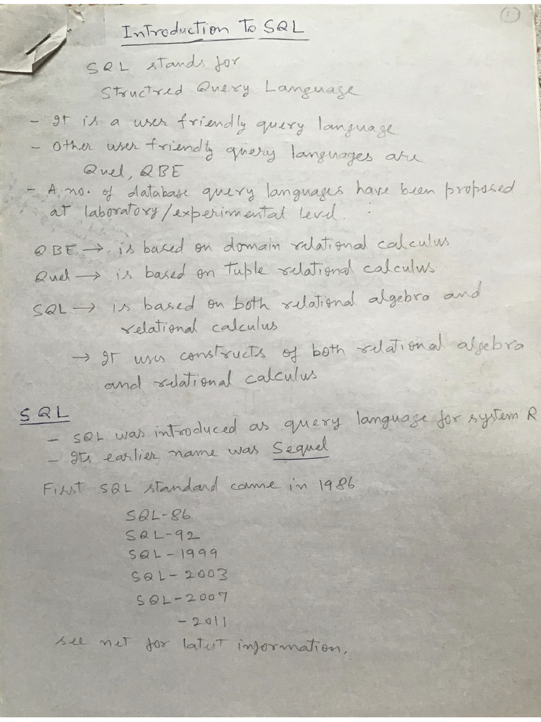 SKJ SQL Class Notes - 250124 - 094557 | PDF