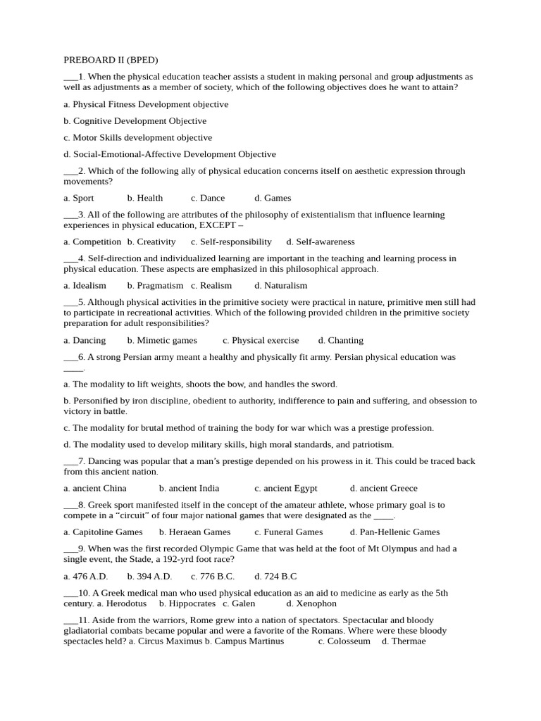 PREBOARD-II | PDF | Learning | Teachers