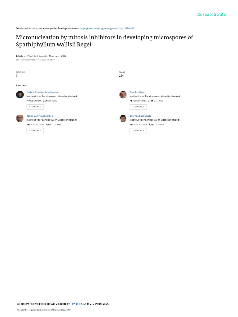 Lakshmanan Micronucleation by Mitosis-Publicversion | PDF | Ploidy ...