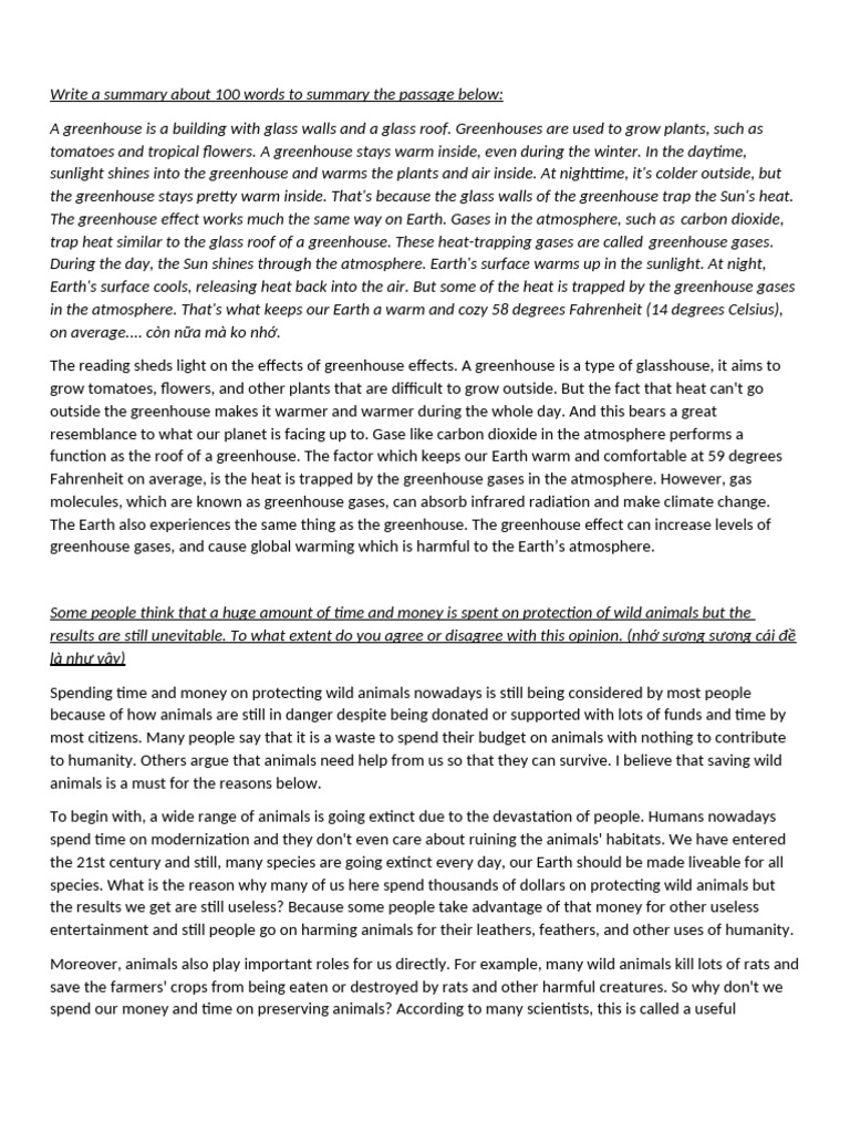 SUMMARY AND ESSAY OF TEST PORTAL | PDF | Greenhouse Effect | Atmosphere ...
