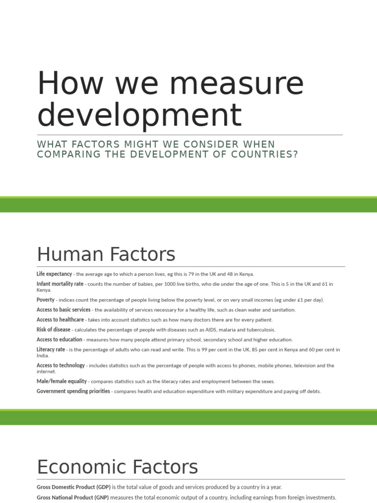 how_we_measure_development | PDF | Gross Domestic Product | Poverty