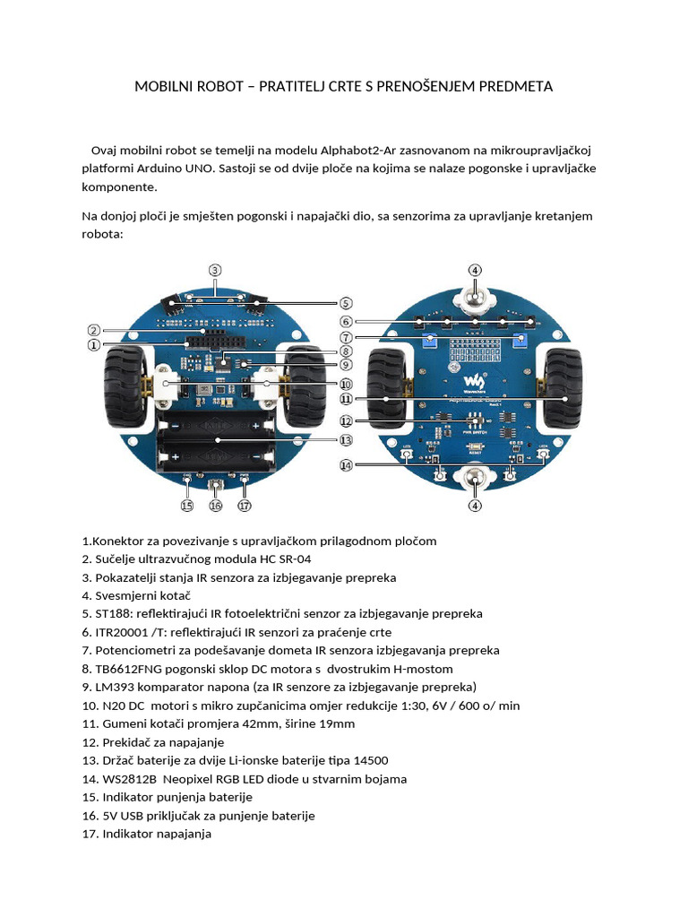 MOBILNI ROBOT Alphabot2 | PDF