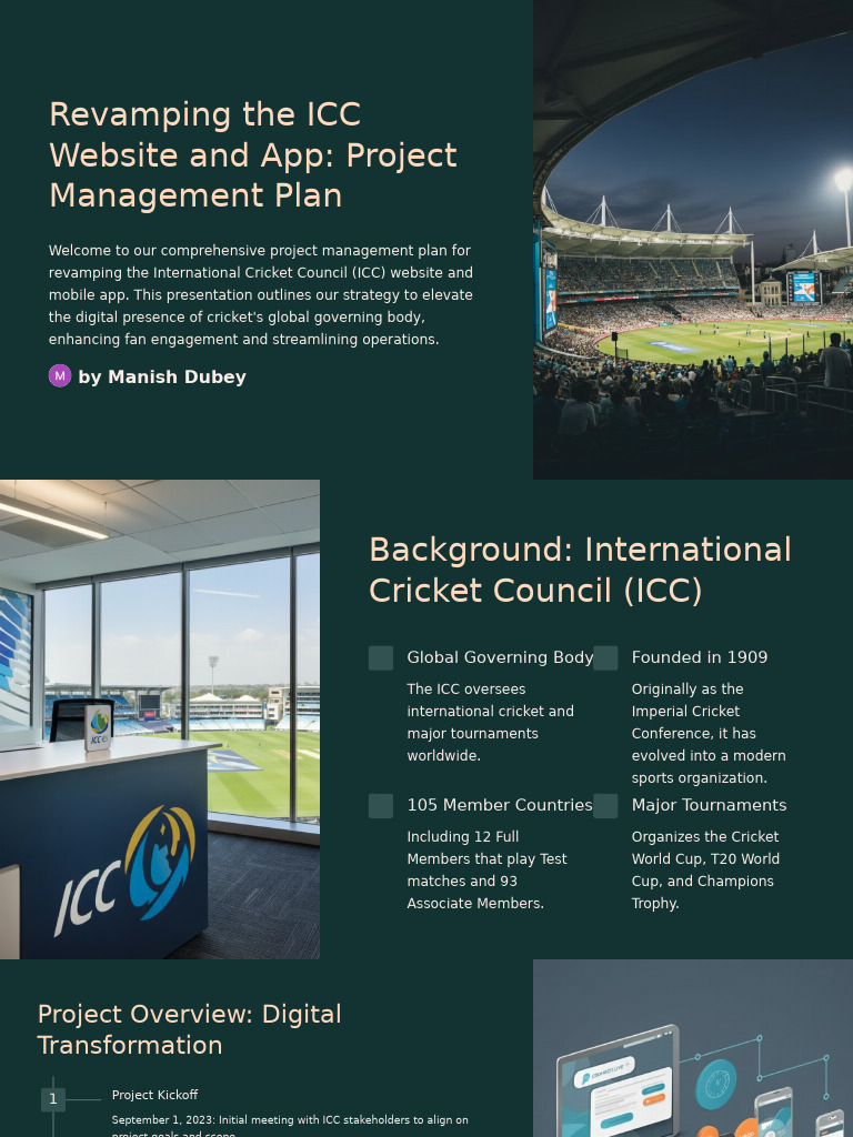 ICC Website and App Project Management Plan | PDF | Mobile App ...