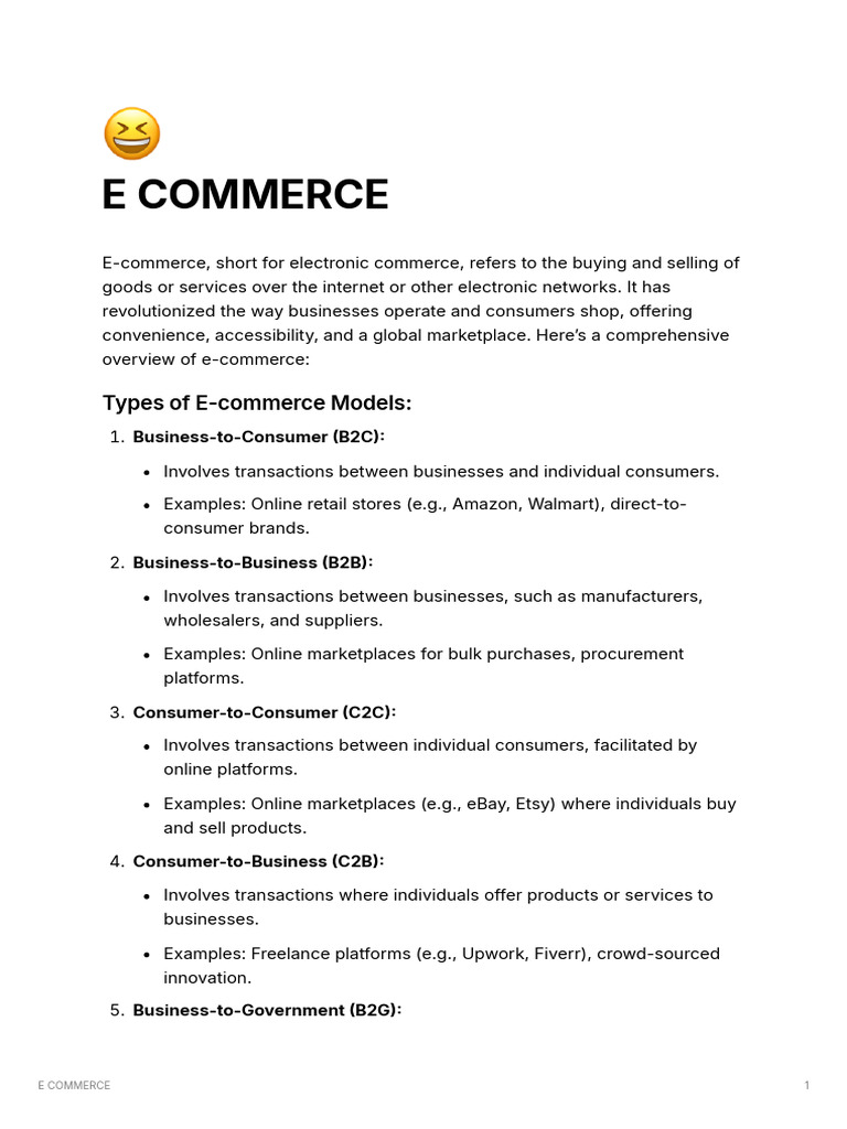 ECOM BBA | PDF | E Commerce | Business