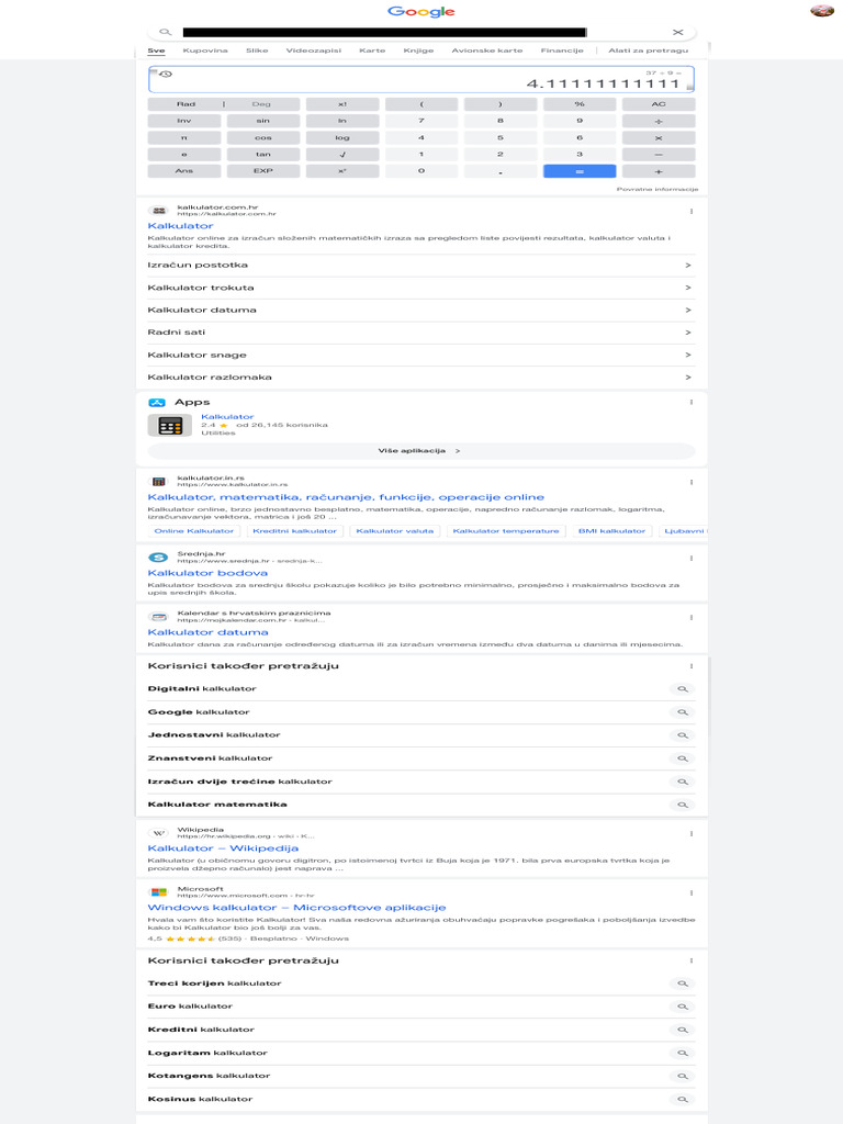 kalkulator - Google pretraživanje 2 | PDF