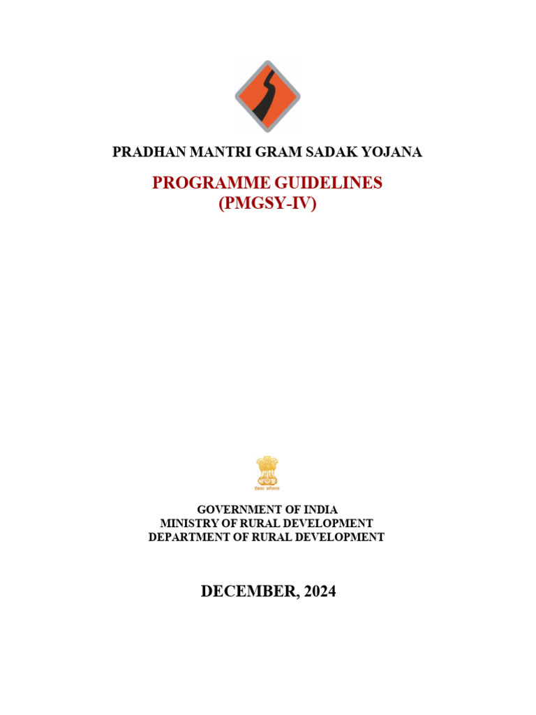PMGSY-IV Final Guidelines | PDF | Expense | Road