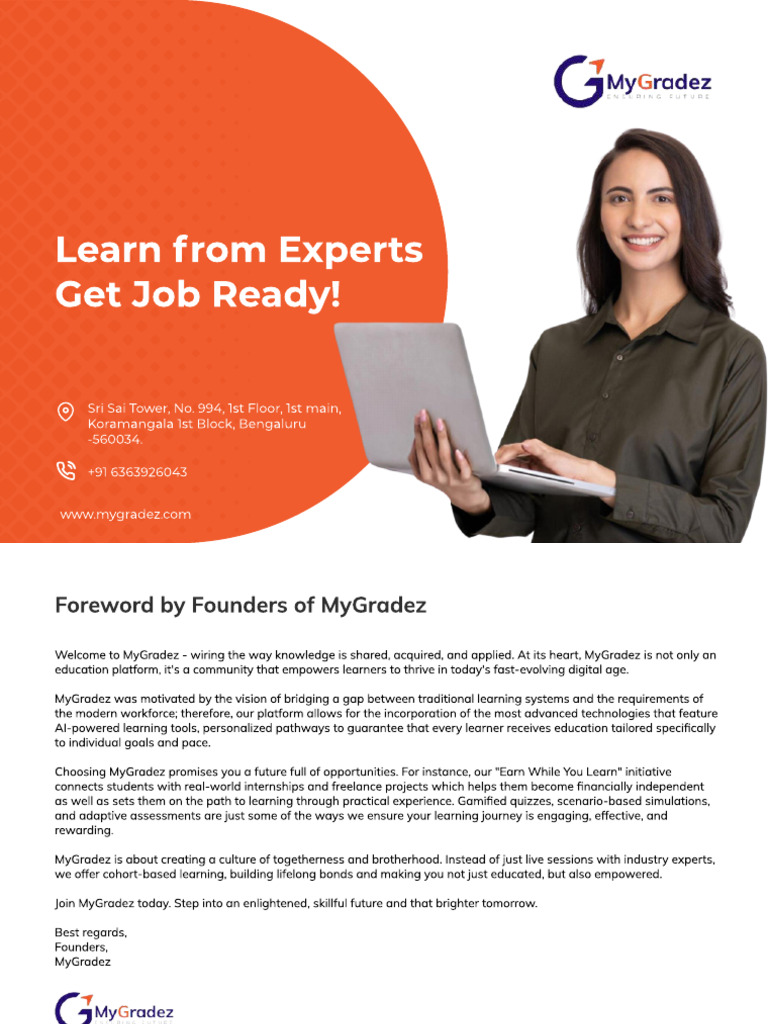 Mygradez DevOps Broucher | PDF | Mentorship | Learning