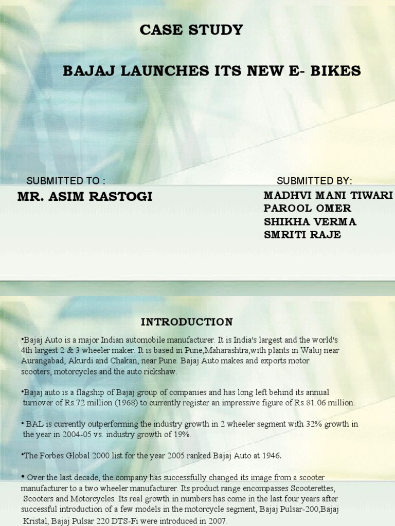 Case Study | PDF | Motorcycle | Advertising