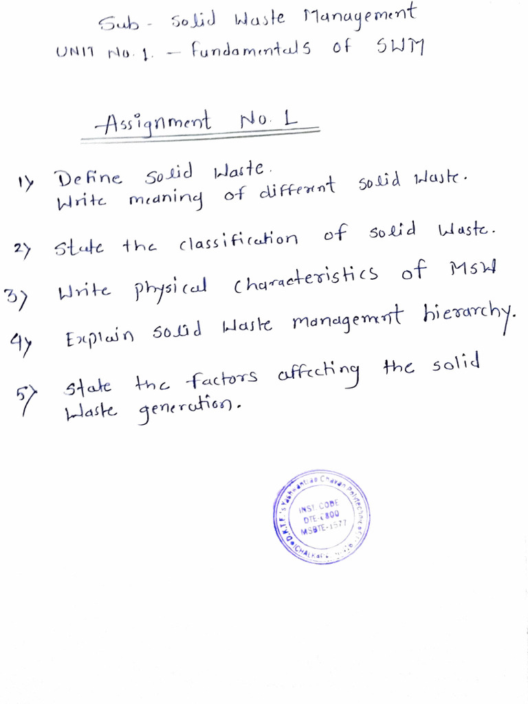SWM Assignment No.1 | PDF