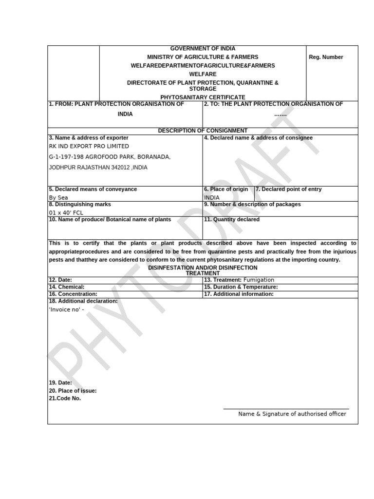 RK Ind - Phyto Draft | PDF