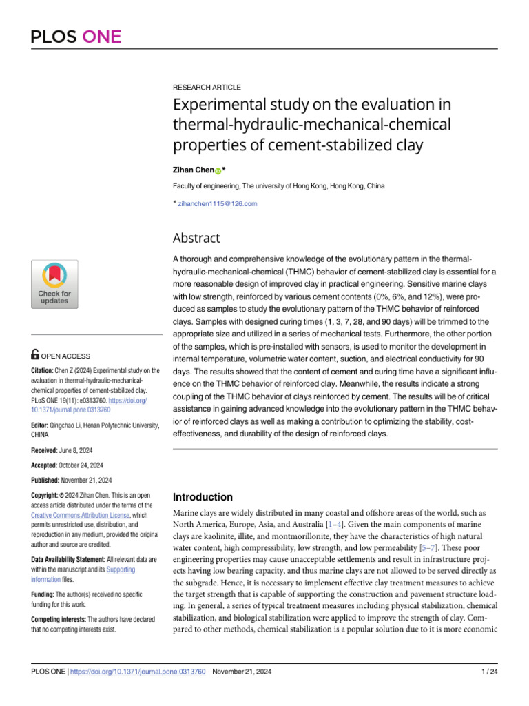 Experimental Study On The Evaluation in Thermal Hydraulic Mechanical ...