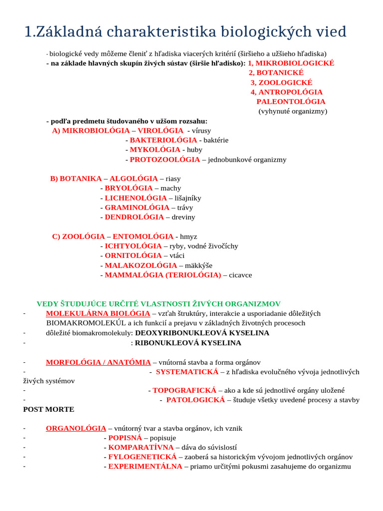 Biologia-Skuska Uvlf | PDF