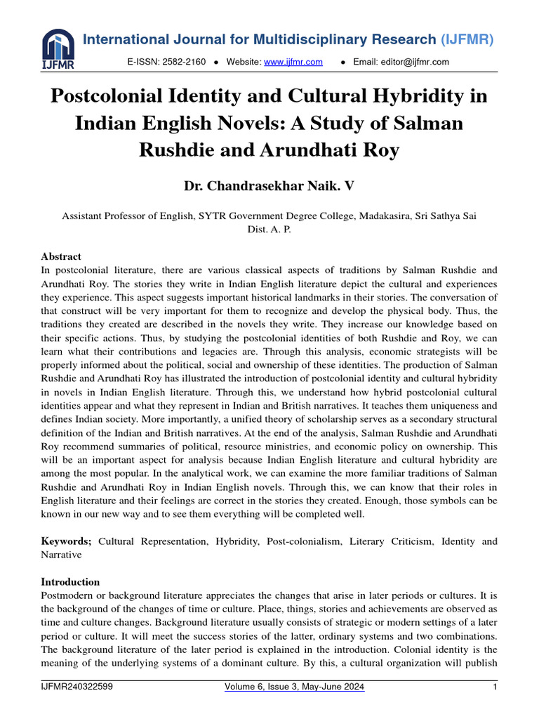 Postcolonial Identity and Cultural Hybri | PDF | Postcolonialism ...