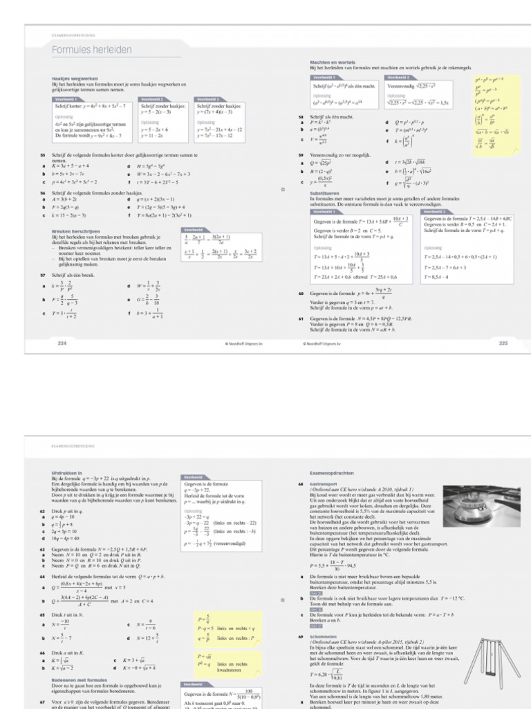 Eamen Opg Formule Herleiden | PDF