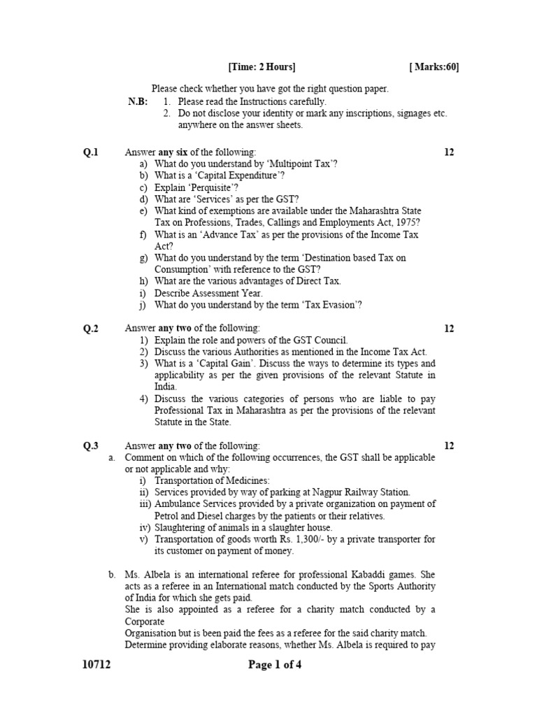 2022 Nov - Law of Taxation | PDF