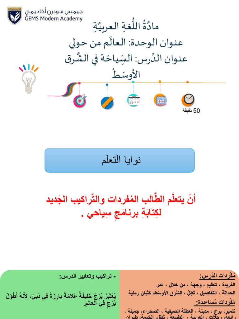 Tourist Program Vocabulary12 | PDF