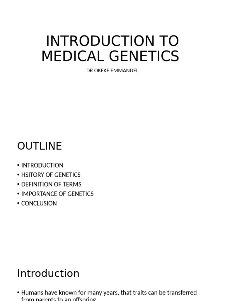 Introduction To Genetics | PDF | Gene | Genetic Code