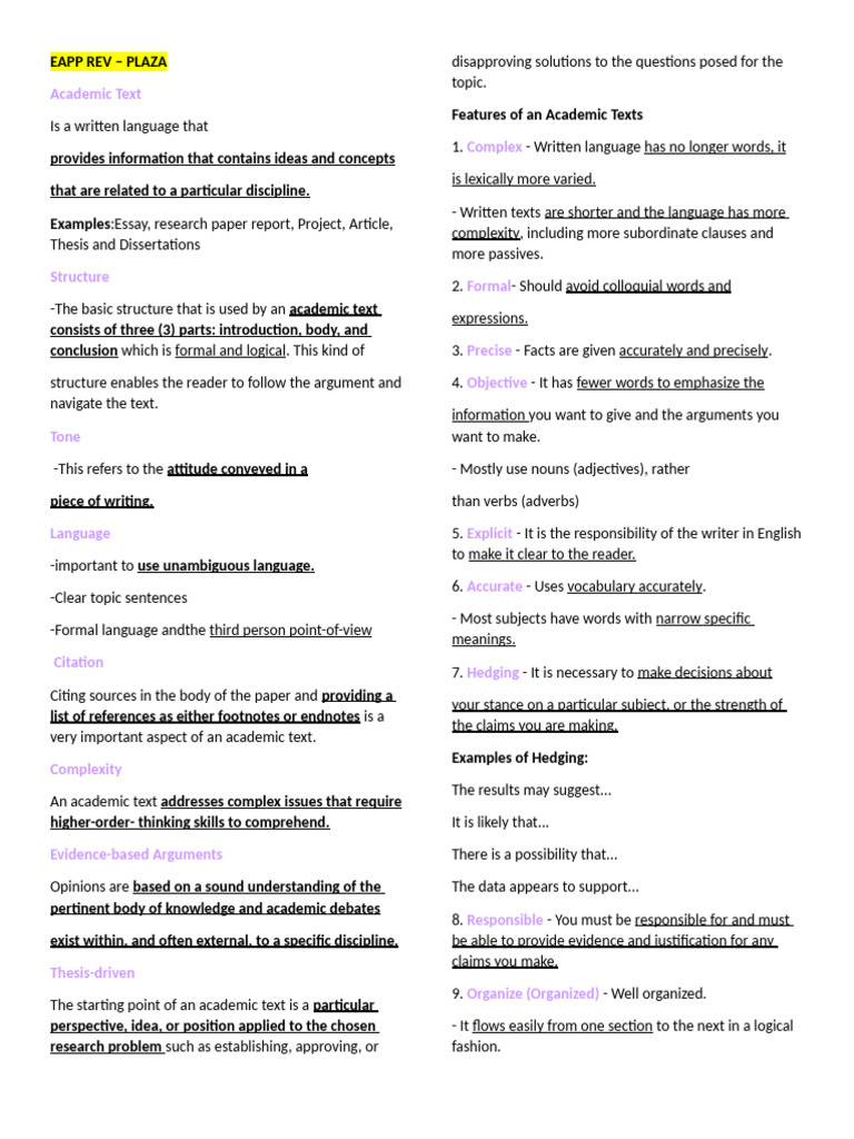 EAPP-REV | PDF | Subject (Grammar) | Word