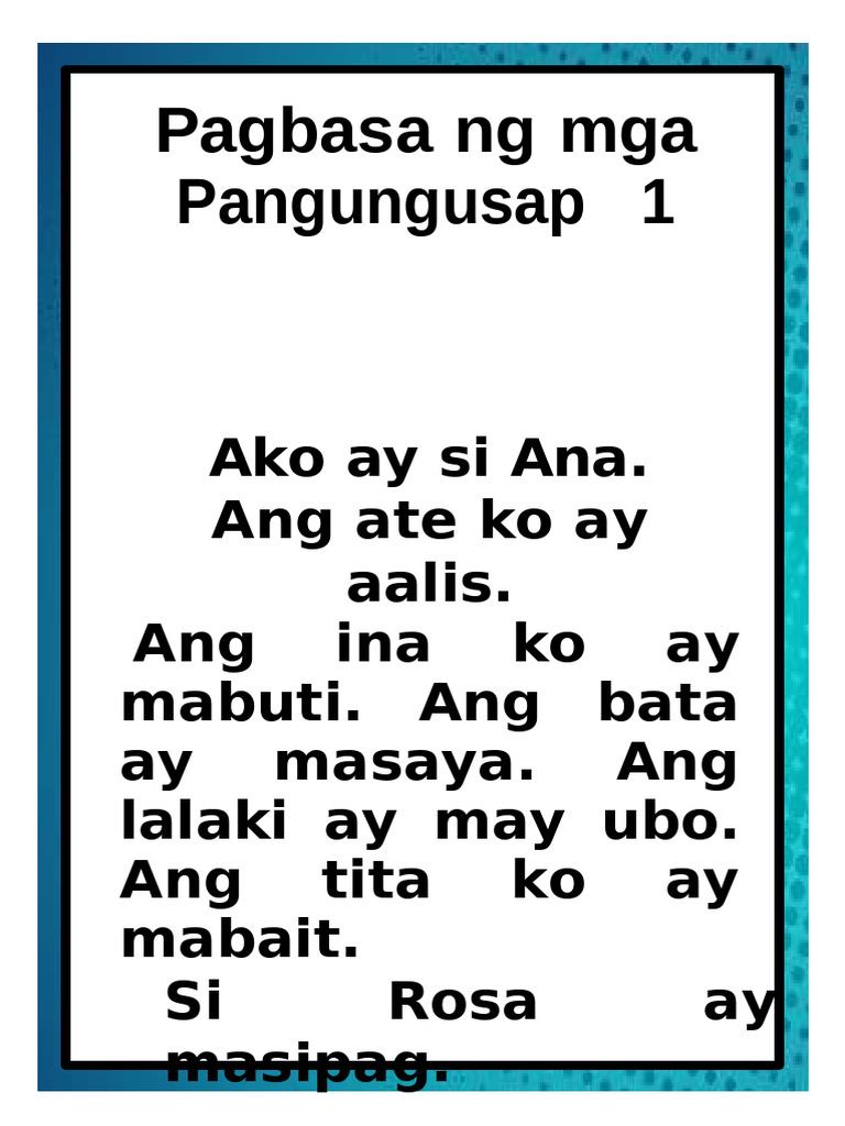 Pagbasa Pangungusap | PDF