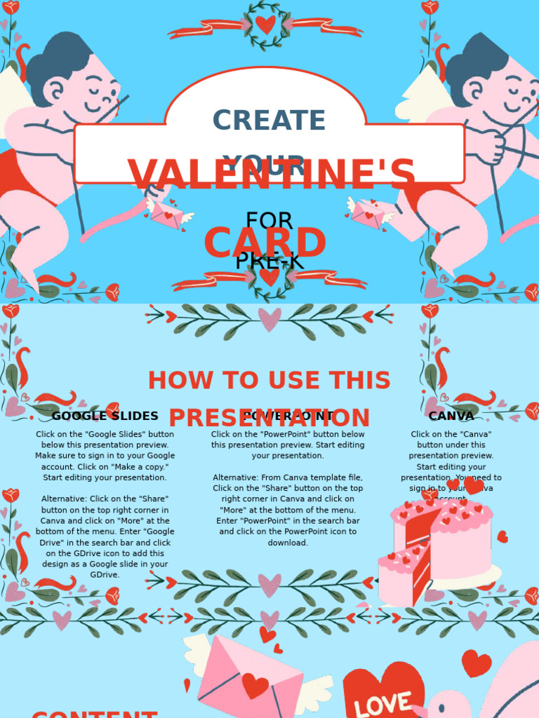 Illustrated Create Your Valentine's Card For Pre-K Presentation by ...