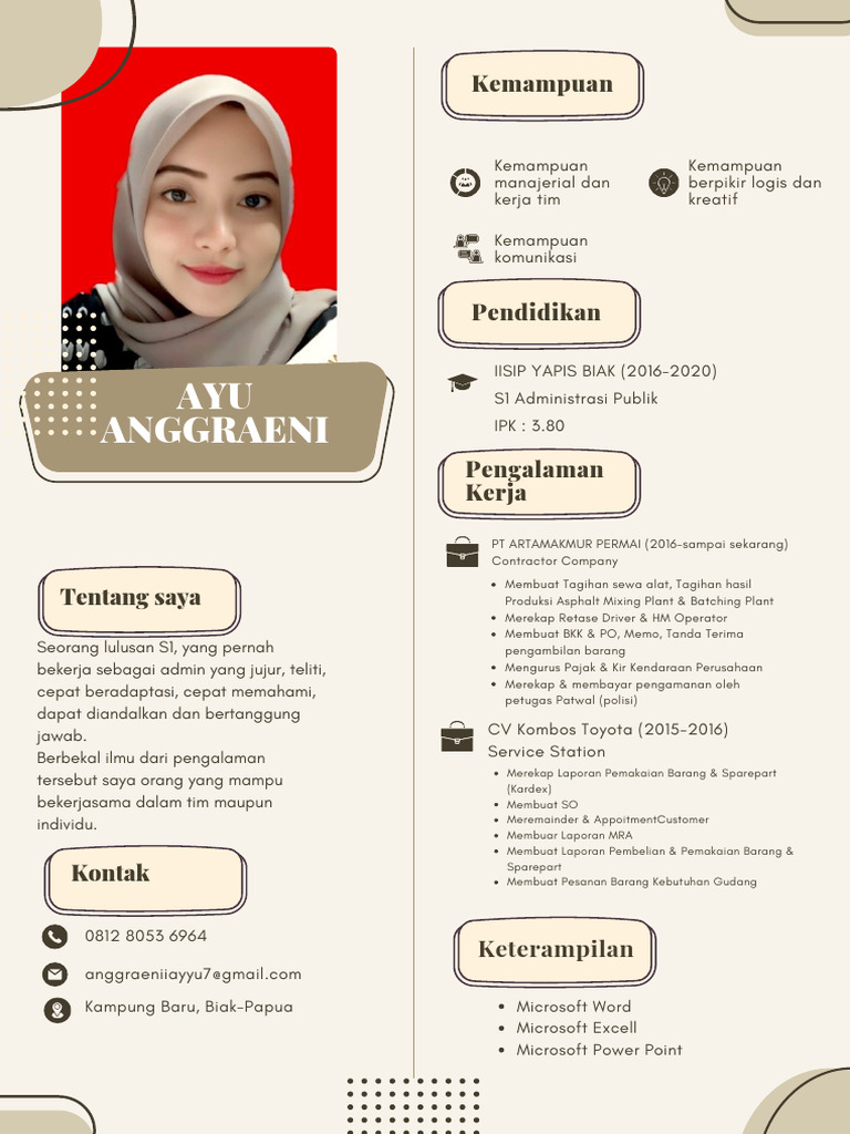 Profil Profesional Ayu Anggraeni | PDF