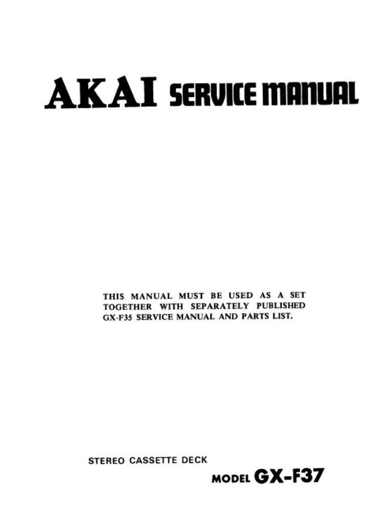 Akai gx-f37 SM | PDF