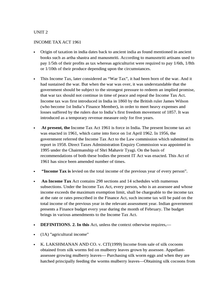 Income Tax Act | PDF | Employee Benefits | Capital Gain