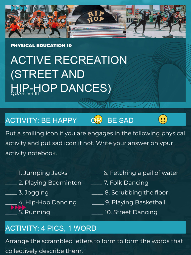 Street and Hip-Hop Dance Styles Guide | PDF | Hip Hop Music ...