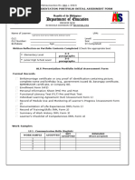 ALS Presentation Portfolio Initial Assessment Form | PDF